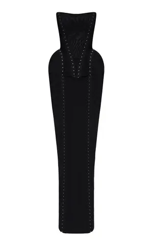 BALYKINA Muna Maxi Dress With Hooks - Black