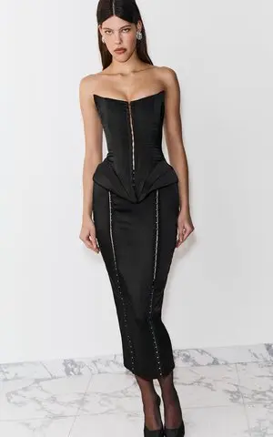 BALYKINA Soft Satin Corset With Hooks
