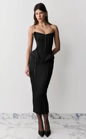 BALYKINA Soft Satin Corset With Hooks