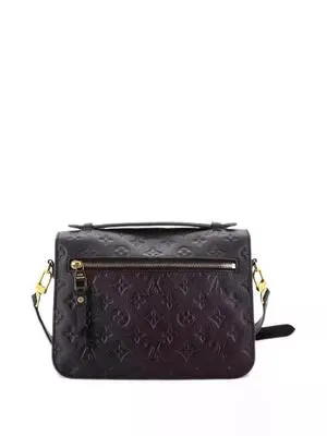 LOUIS VUITTON Pochette Metis Monogram Empreinte Leather Crossbody Bag - Black