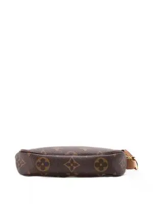LOUIS VUITTON Pochette Accessoires Monogram Canvas Mini Clutch Bag - Brown