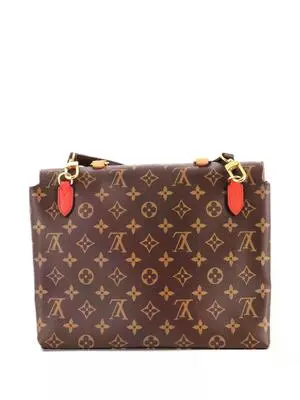 LOUIS VUITTON Marignan Handbag Monogram Canvas With Leather Shoulder Bag - Brown