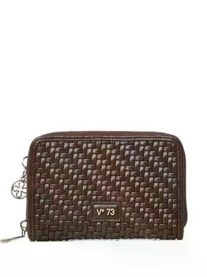 V°73 Zelda Woven Zip-around Wallet - Brown
