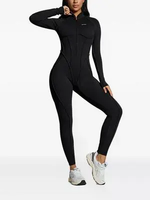 BETTERME Open-back Panelled Jumpsuit - Black