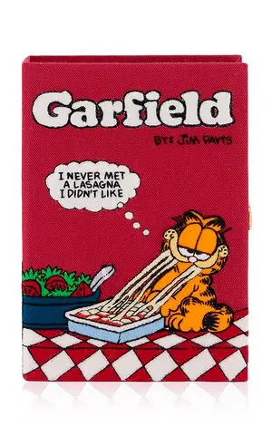 OLYMPIA LE-TAN Lasagna Lover Garfield Book Clutch Red
