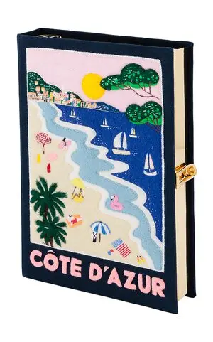 OLYMPIA LE-TAN Côte D'azur Plage Book Clutch - Multi