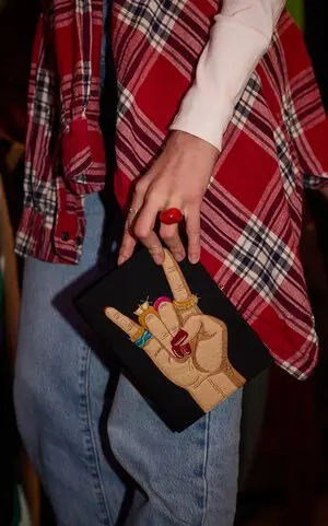 OLYMPIA LE-TAN Rock And Roll Book Clutch - Black