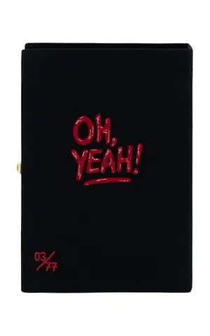 OLYMPIA LE-TAN Rock And Roll Book Clutch - Black