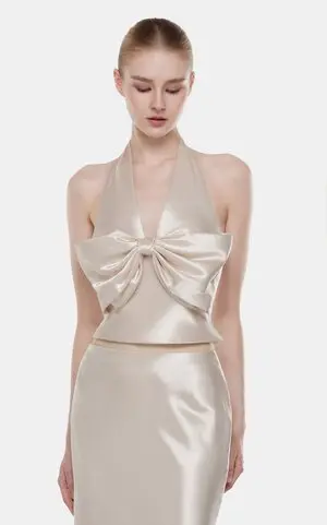 MONTSAND Satin Maxi Skirt