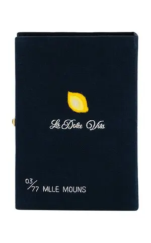OLYMPIA LE-TAN La Dolce Vita Book Clutch - Black