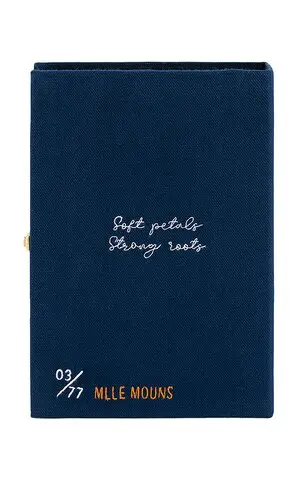 OLYMPIA LE-TAN La Rose Book Clutch - Navy