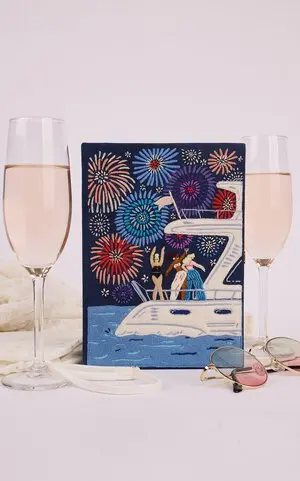 OLYMPIA LE-TAN The Midnight Yatch Club Book Clutch - Multi