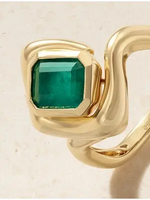 Shay Zar 18-karat Gold, Emerald And Diamond Pinky Ring