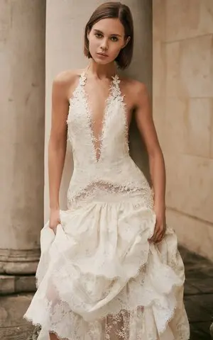 MONTSAND Lace Tiered Silk-blend Maxi Dress