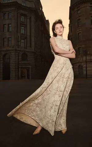 MONTSAND Flower Beaded Maxi Dress