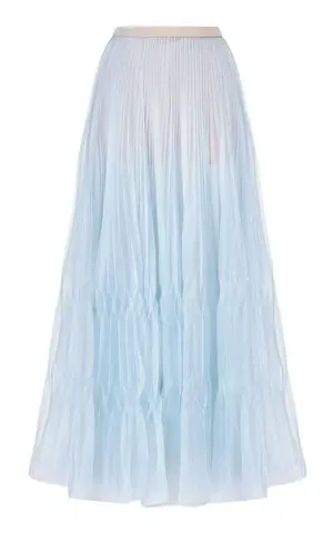MONTSAND Pleated Maxi Skirt - Blue