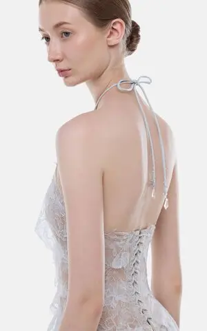 MONTSAND Tiered Lace Maxi Dress