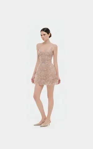 MONTSAND Flower Lace Mini Dress
