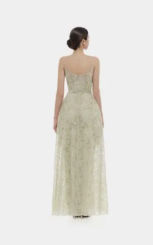 MONTSAND Flower Lace Maxi Dress