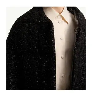 Moncler Wool Blend Tweed Cape