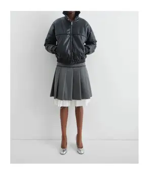Gimaguas Long-sleeved Leather Jacket