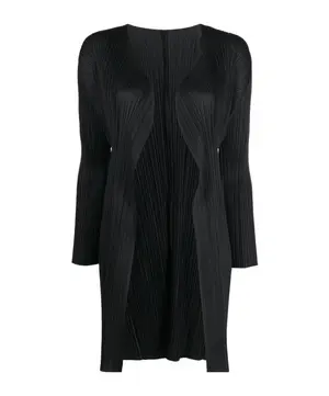 Issey Miyake Pleated Casual Jacket - Black