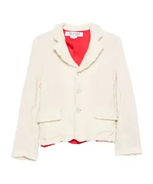 Comme Des Garçons Long-sleeve Casual Jacket - Ivory