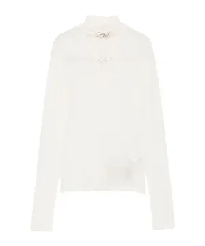 Ermanno Scervino Long-sleeved Knit Top - White