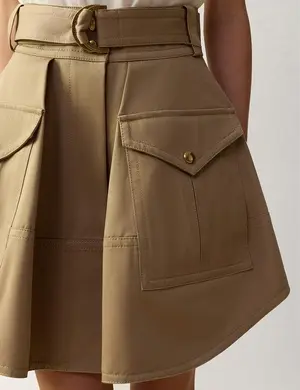 Zimmermann Clash Drill Utility Mini Skirt