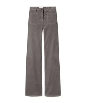 NILI LOTAN High-waisted Corduroy Wide-leg Trousers Black