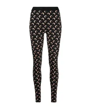 MARINE SERRE Crescent-print Leggings