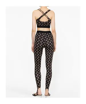 MARINE SERRE Crescent-print Leggings