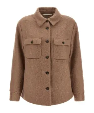 Peserico Patch Pocket Shirt Jacket - Light Brown