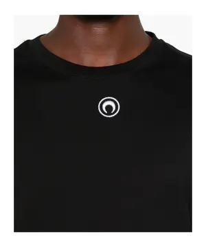 MARINE SERRE Embroidered Logo Short Sleeve Tee