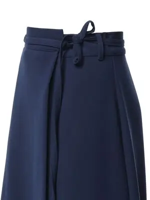OTTOD'AME Belted Wrap Midi Skirt