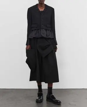 Comme Des Garçons Ruffle-trim Blazer