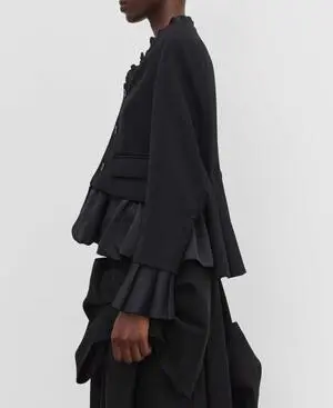 Comme Des Garçons Ruffle-trim Blazer