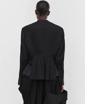 Comme Des Garçons Ruffle-trim Blazer