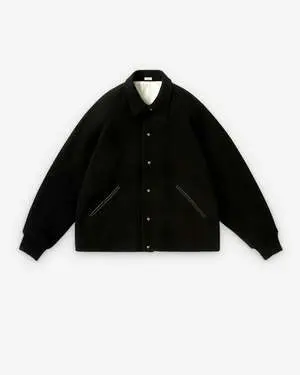 A.PRESSE Coach Cropped Bomber Jacket - Black