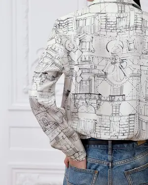 Dior Noël À Montaigne Silk Twill Blouse