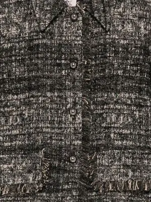 SEMICOUTURE Bouclé Frayed Jacket - Gray