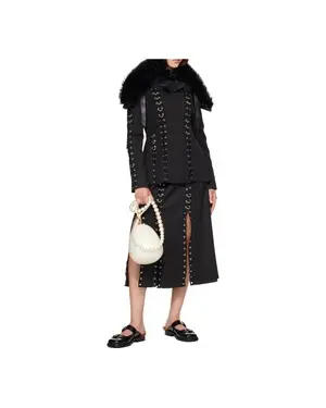 Simone Rocha Grommet Ring Sculpt Ripple Skirt