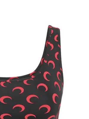 MARINE SERRE Crescent Moon-print Sports Bra