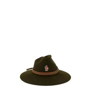 Moncler Logo-appliqué Wide-brim Hat - Green