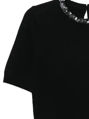 SEMICOUTURE Embroidered And Sequined T-shirt