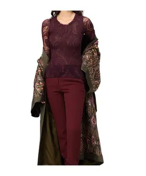 Etro Sweater In Cotton-blend Burnout Jersey With Paisley Motif