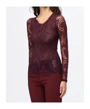 Etro Sweater In Cotton-blend Burnout Jersey With Paisley Motif