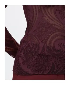 Etro Sweater In Cotton-blend Burnout Jersey With Paisley Motif