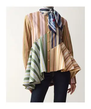 Zimmermann Clash Poplin Peplum Shirt