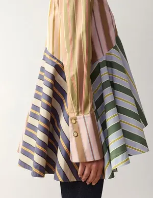 Zimmermann Clash Poplin Peplum Shirt